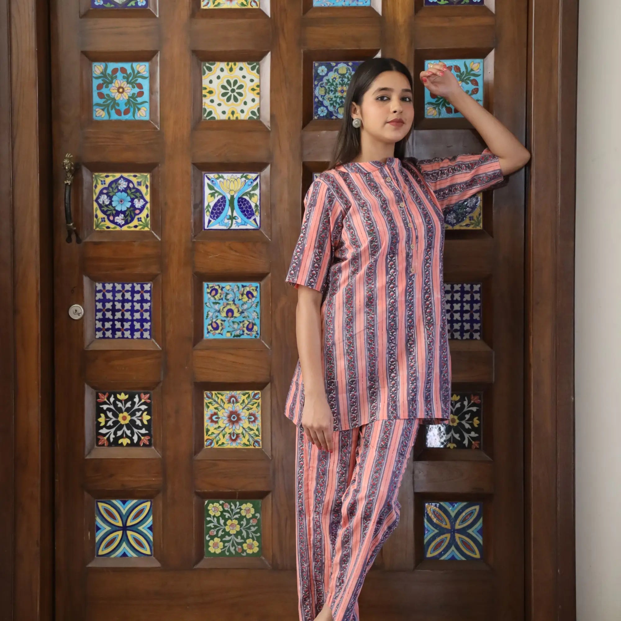 Sanganeri Block Printing Night Suit Sets Itokri आई.टोकरी
