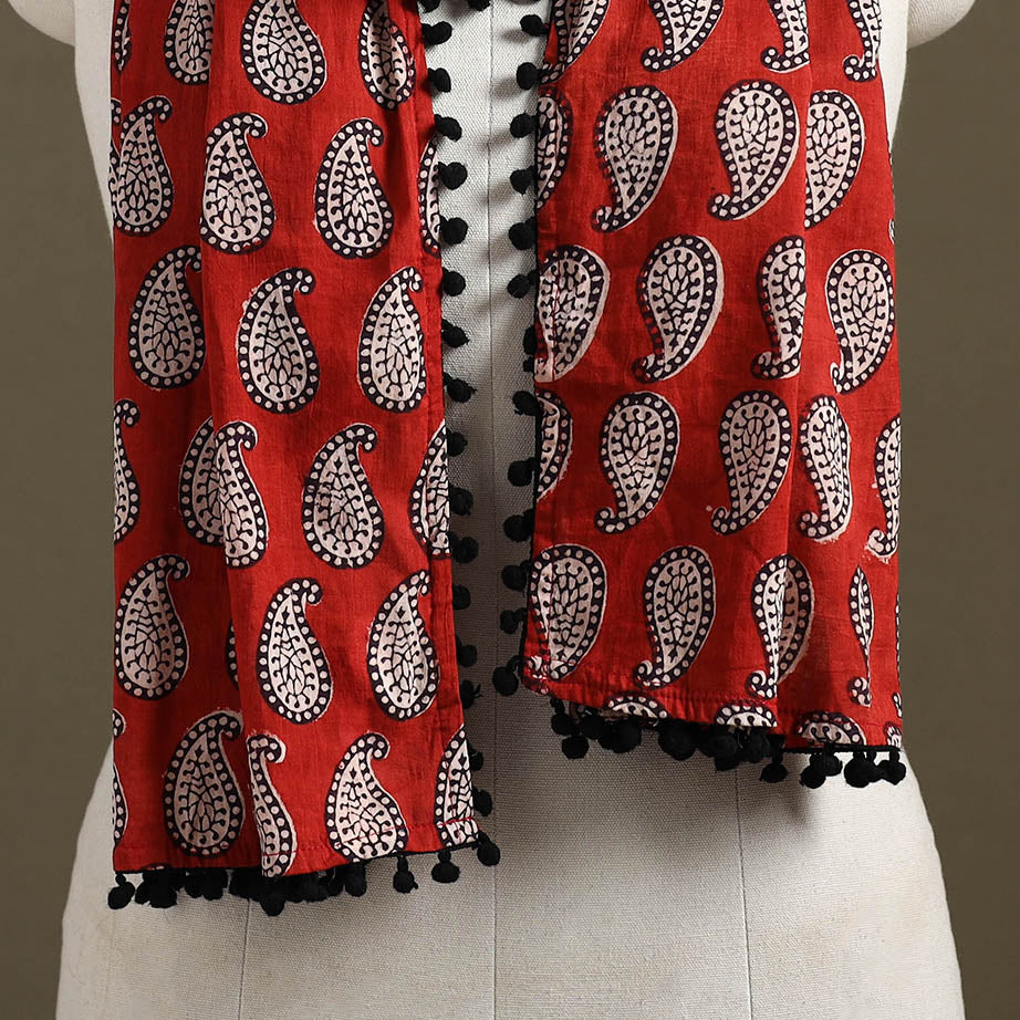 Red Bagh Block Print Cotton Stole – iTokri आई.टोकरी