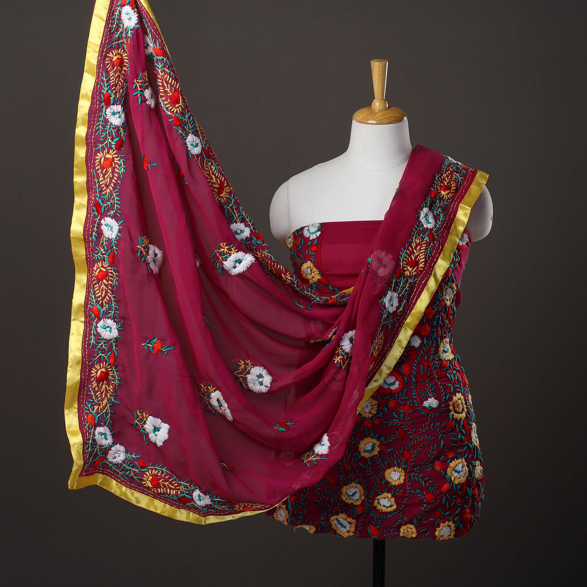 Authentic Phulkari Embroidery Dress Material