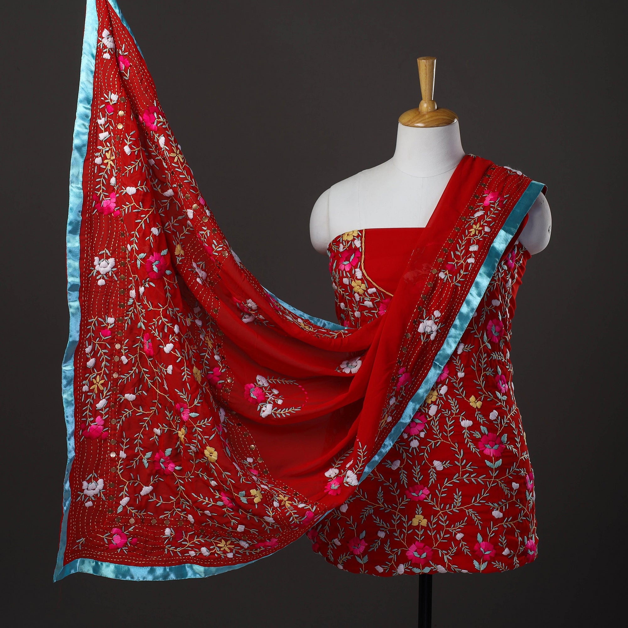 Authentic Phulkari Embroidery Dress Material