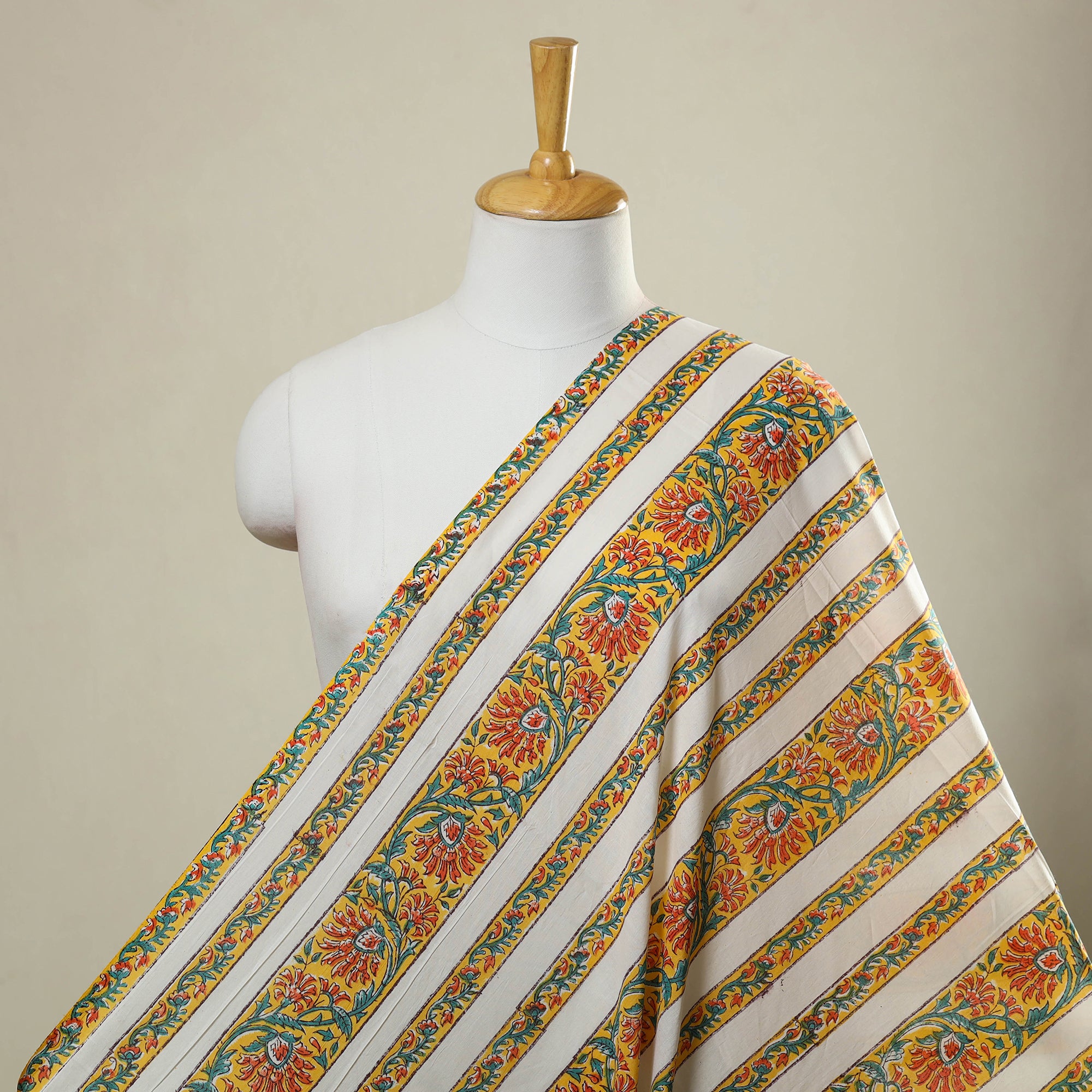 Multicolor Sanganeri Block Print Cotton Fabric – iTokri आई.टोकरी