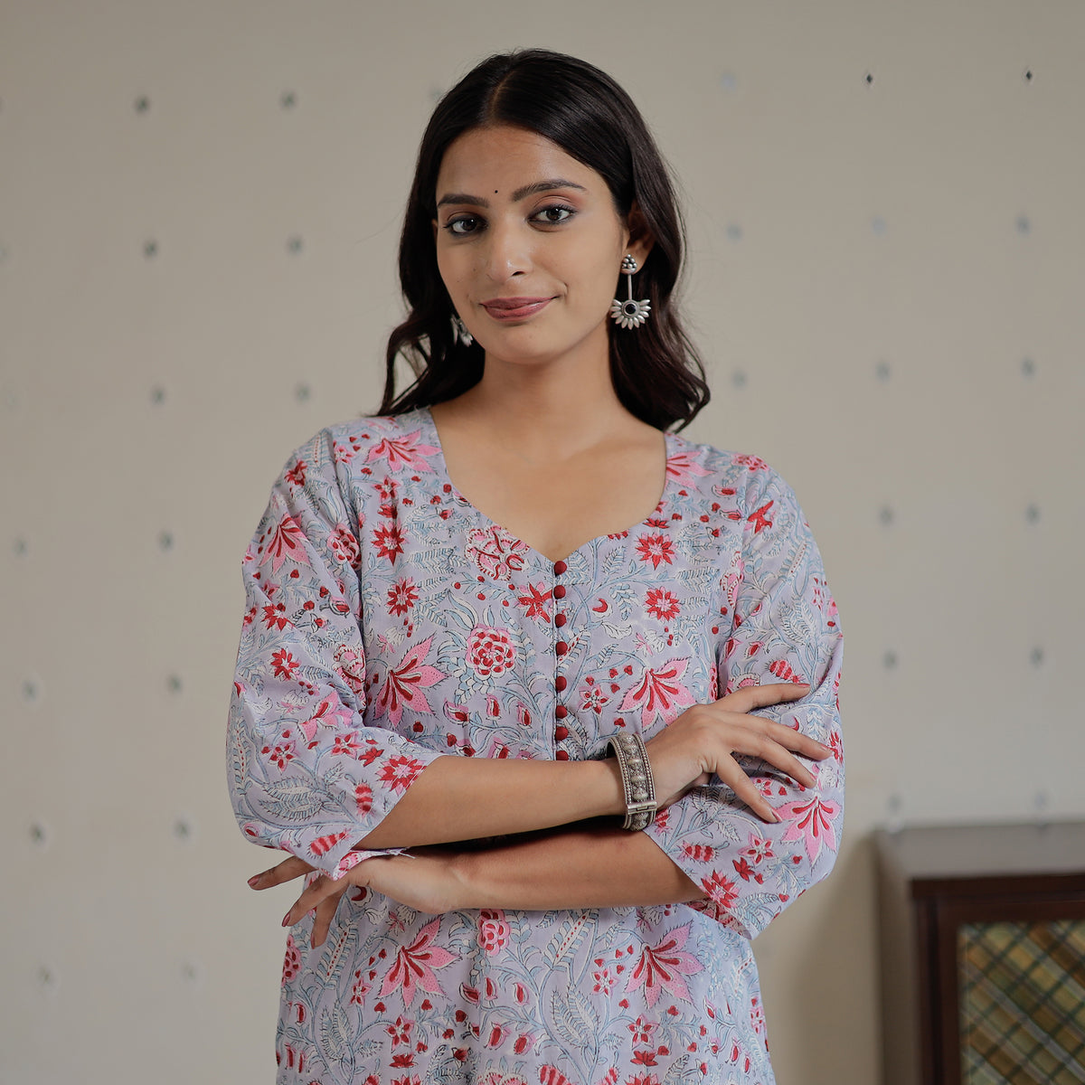 Buy Sanganeri Block Printed Cotton Straight Kurta 03 Online l iTokri ...