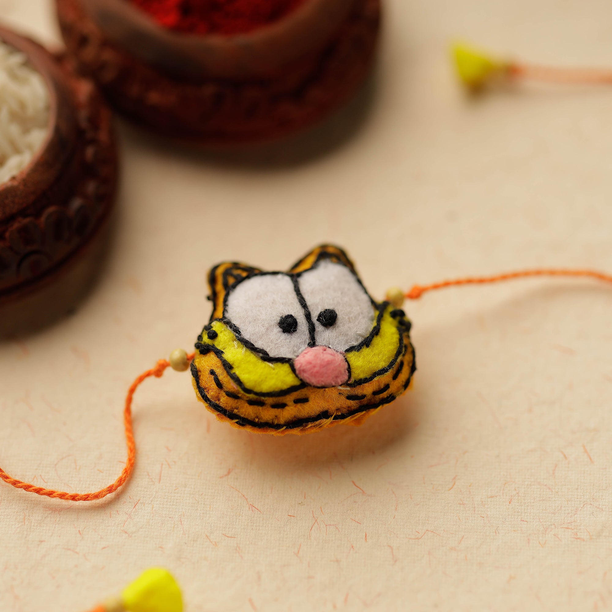 Buy Garfield - Hand Embroidered & Felt Work Kids Rakhi 01 Online at ...