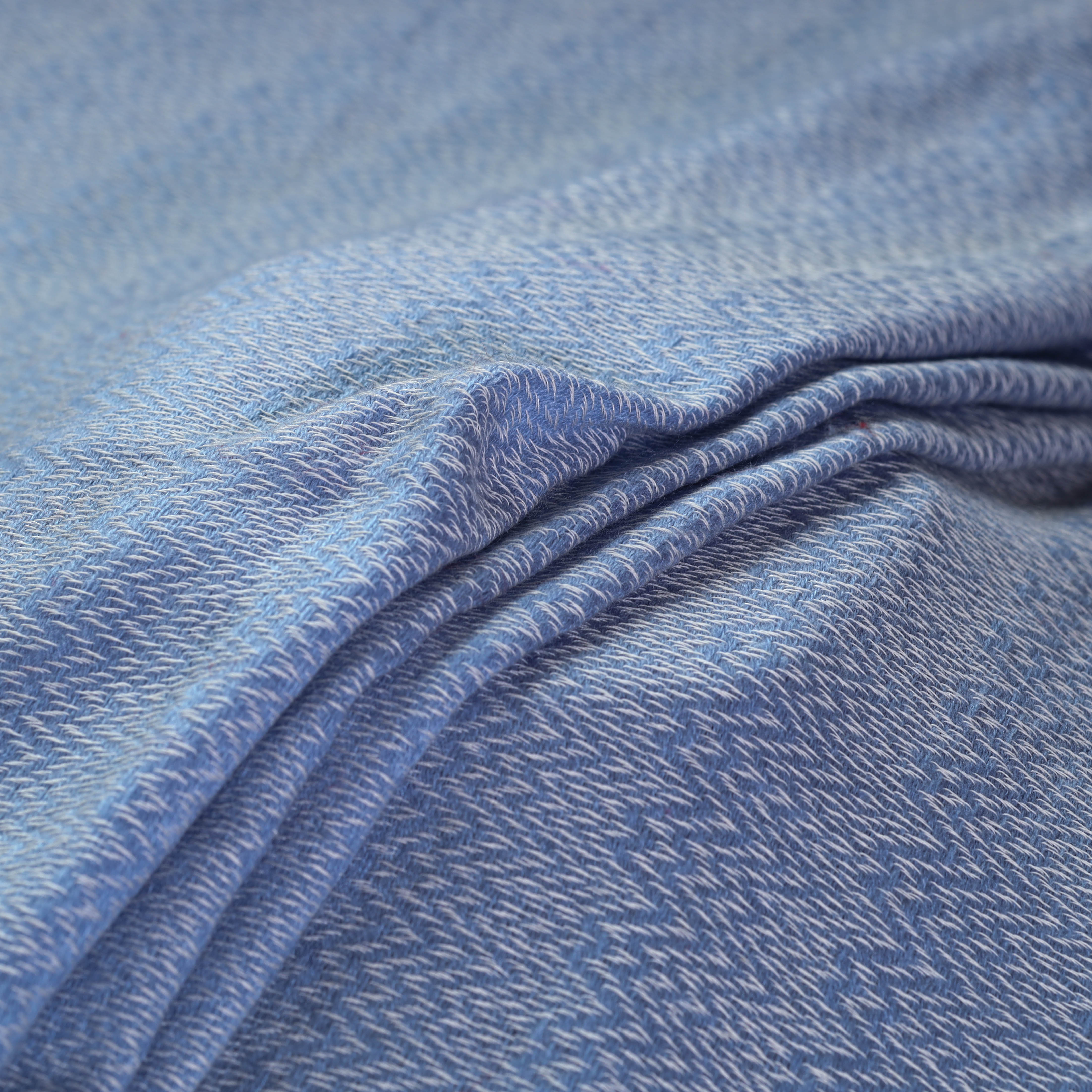 Blue Acrylic Fine Wool Fabric (Width - 44 in)