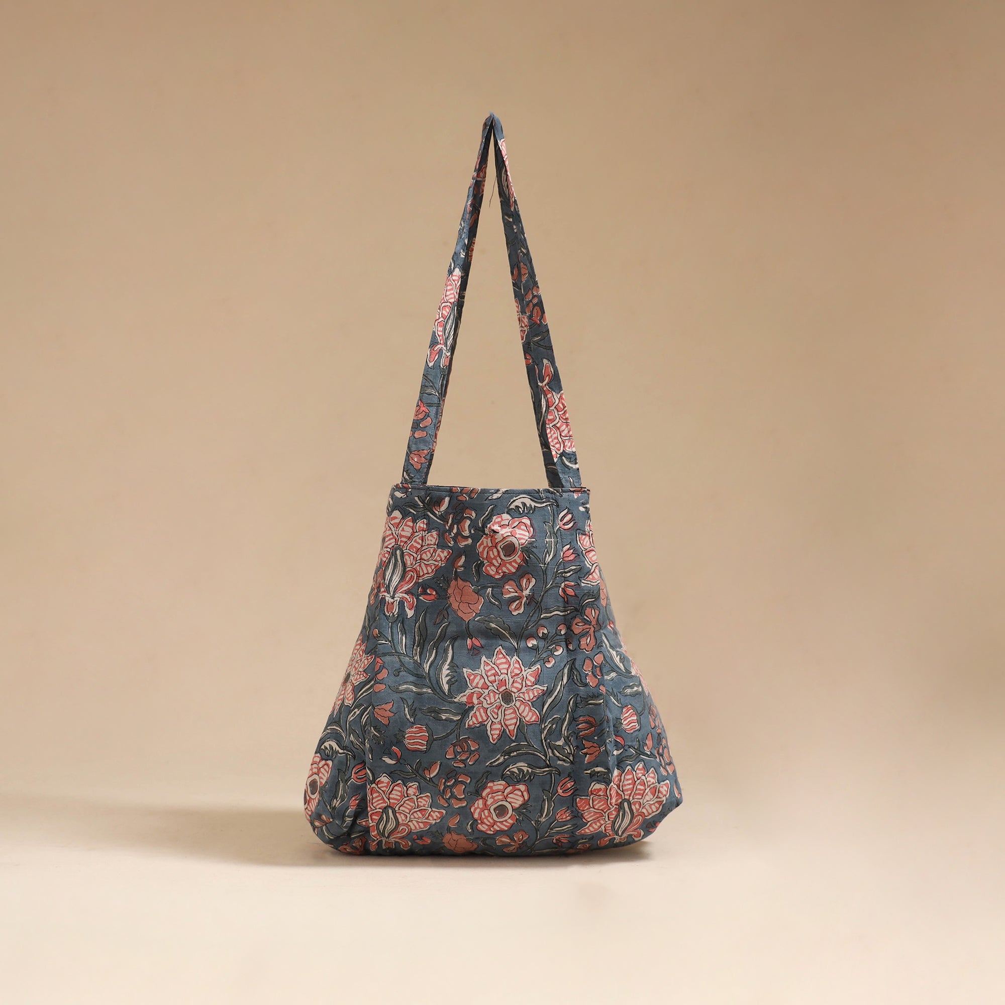 Blue Handcrafted Fabric Jhola Bag