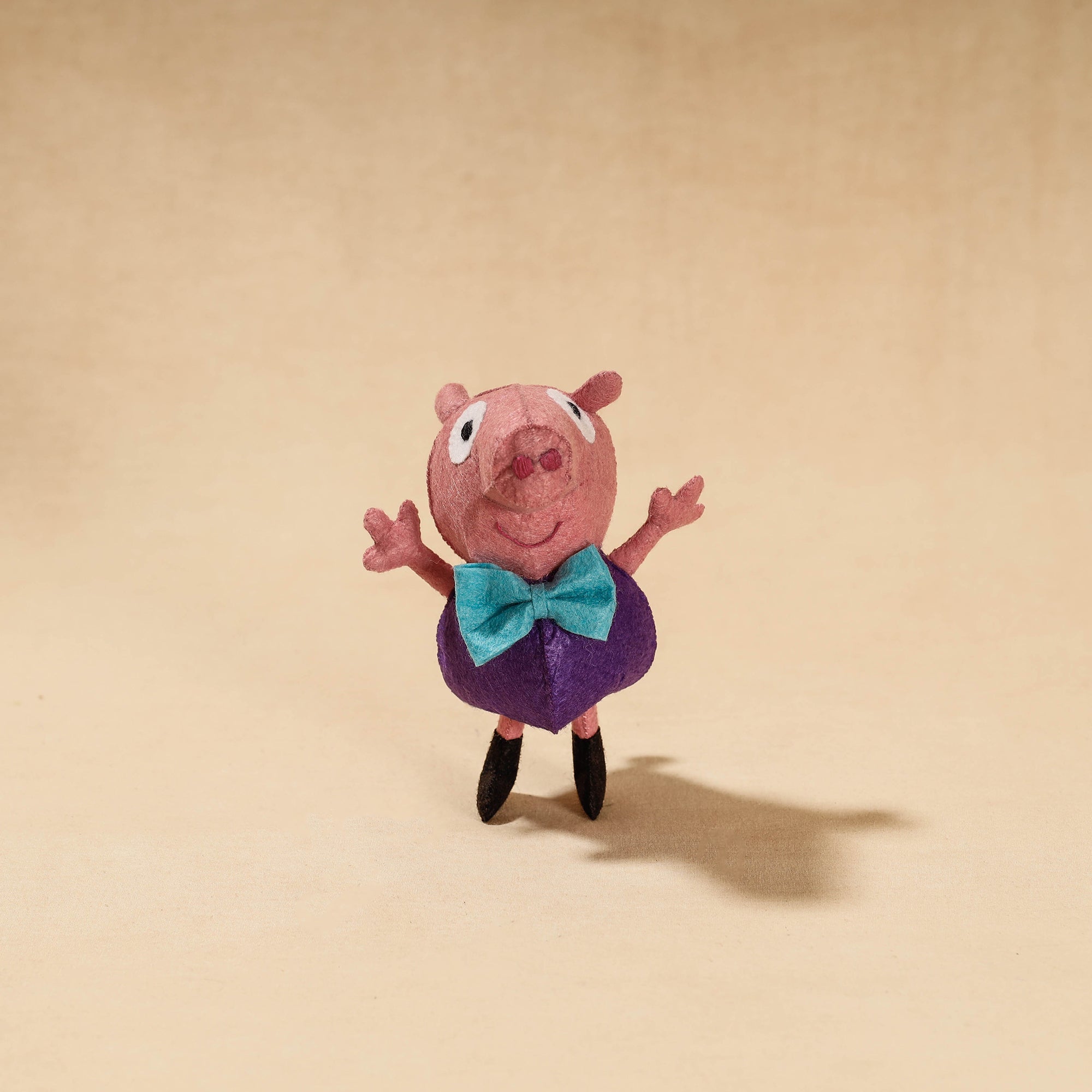 Buy Boy Piggie - Handmade Felt Work Stuffed Soft Toy Soft Toy