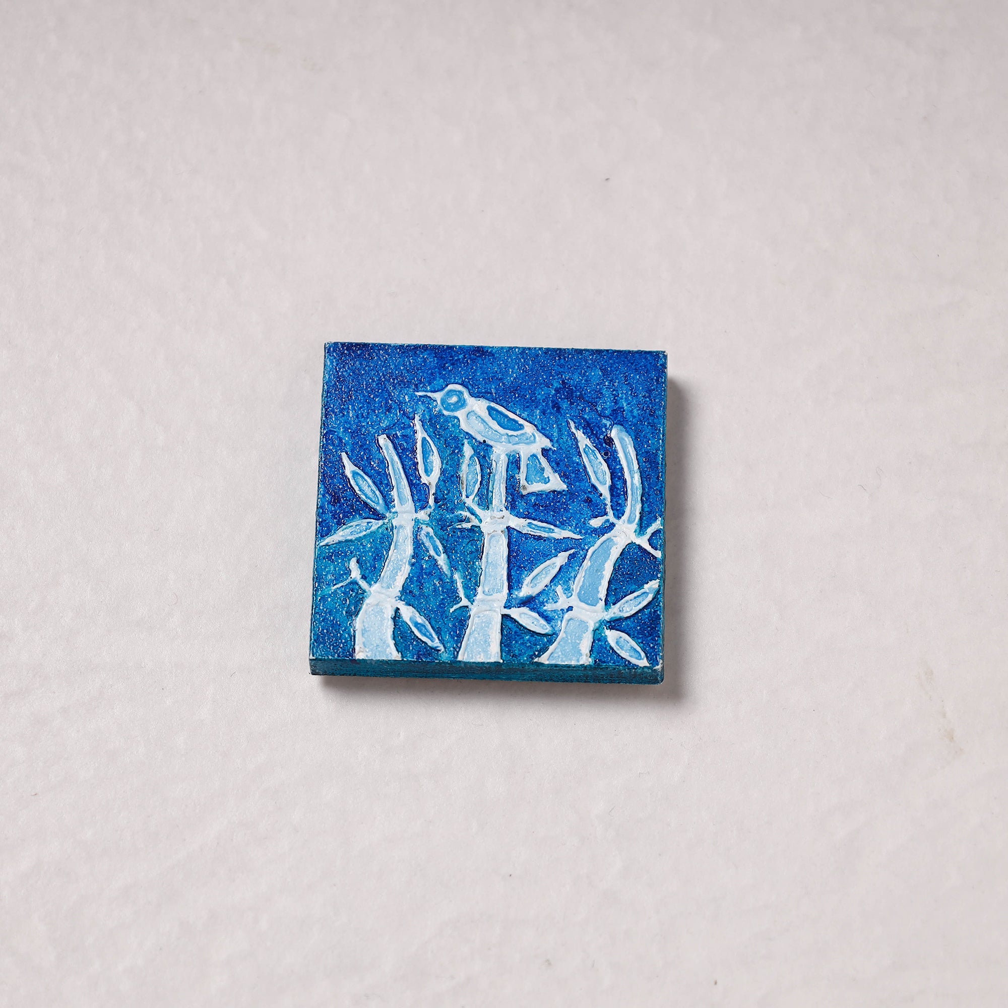 Embossed Stone Work Handpainted Wooden Fridge Magnet
