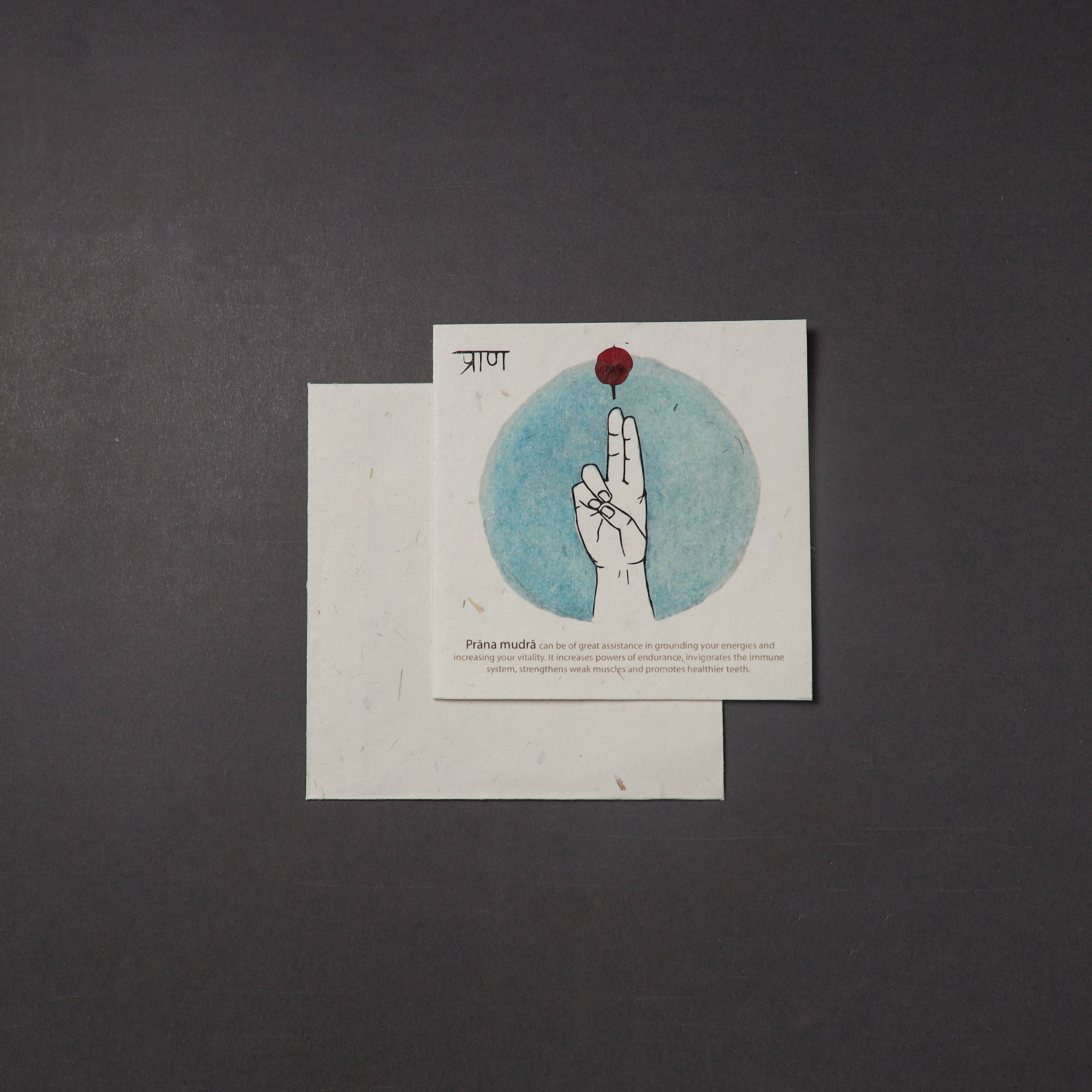 Flying Lotus Mudra - Handmade Paper Greeting Card