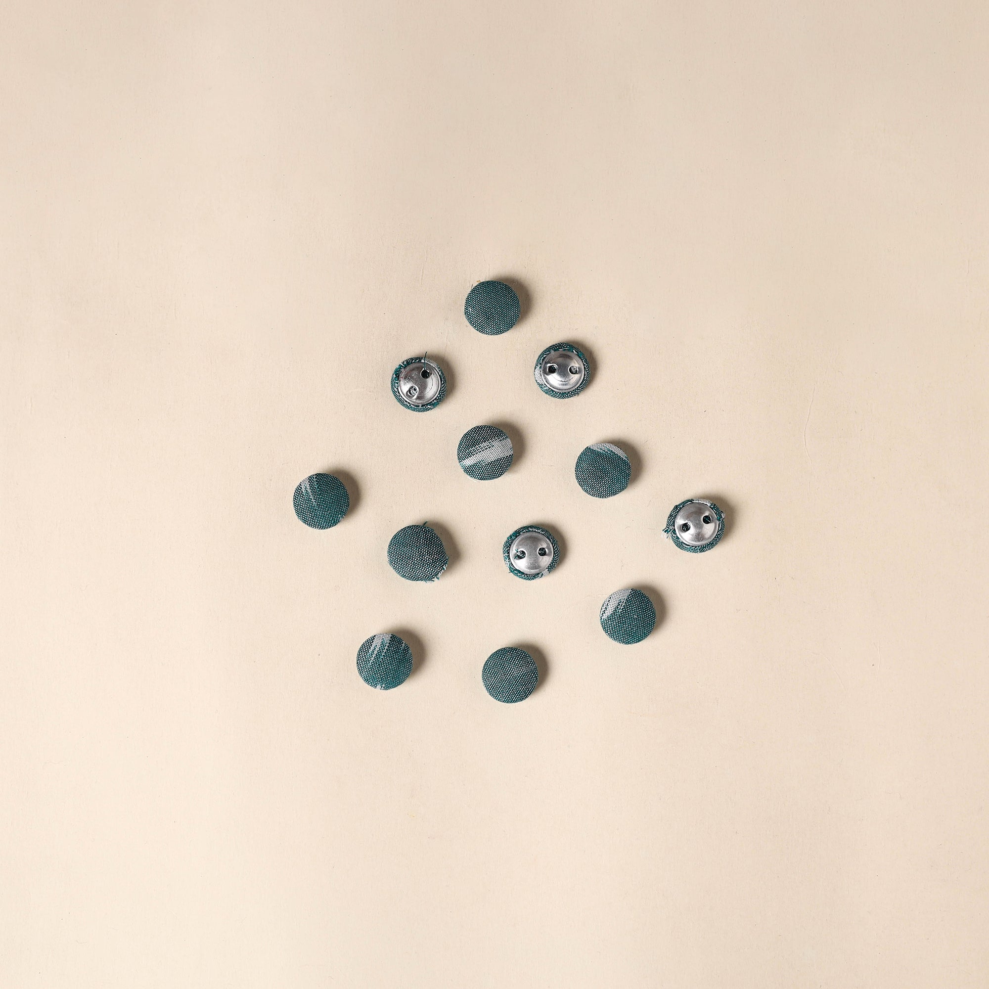 Green - Handmade Fabric Button Small at iTokri