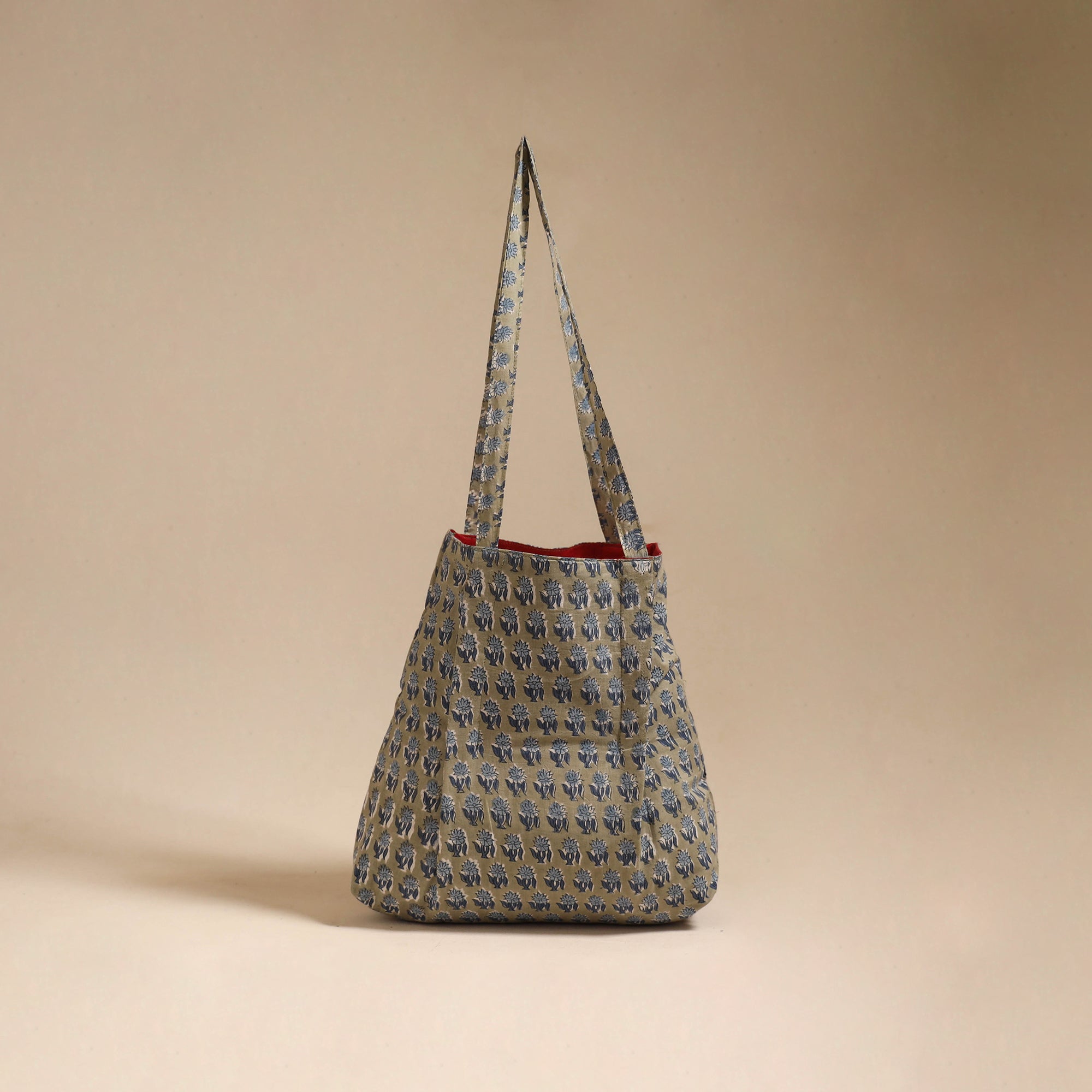 Green Handcrafted Fabric Jhola Bag