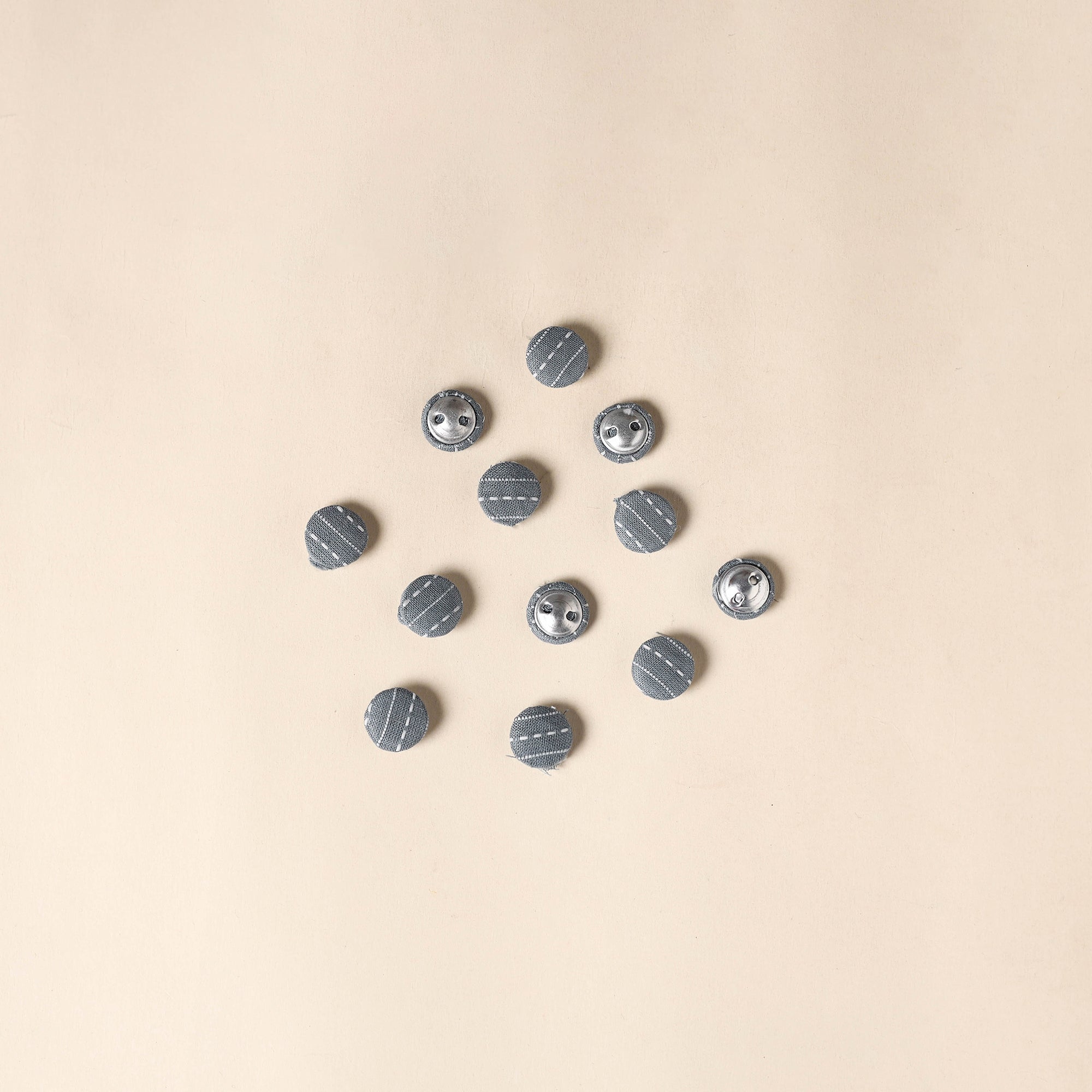 Grey Handmade Fabric Button Small at iTokri