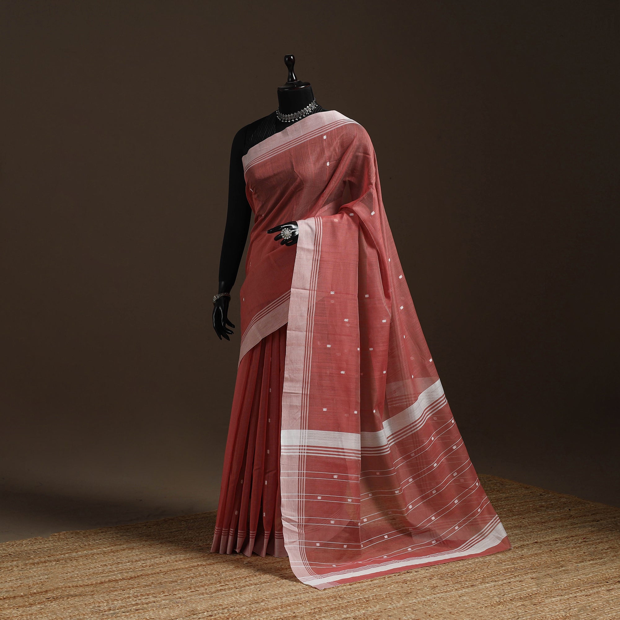 Light Brown Traditional Handloom Chanderi Silk Saree