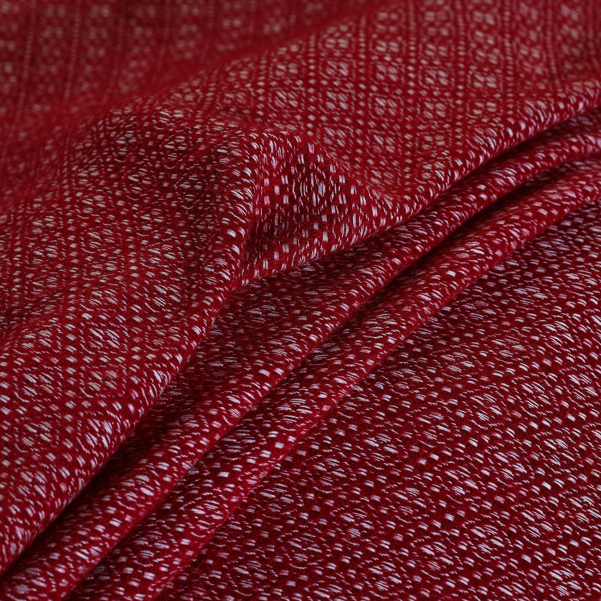 Maroon Acrylic Fine Wool Fabric (Width - 44 in)