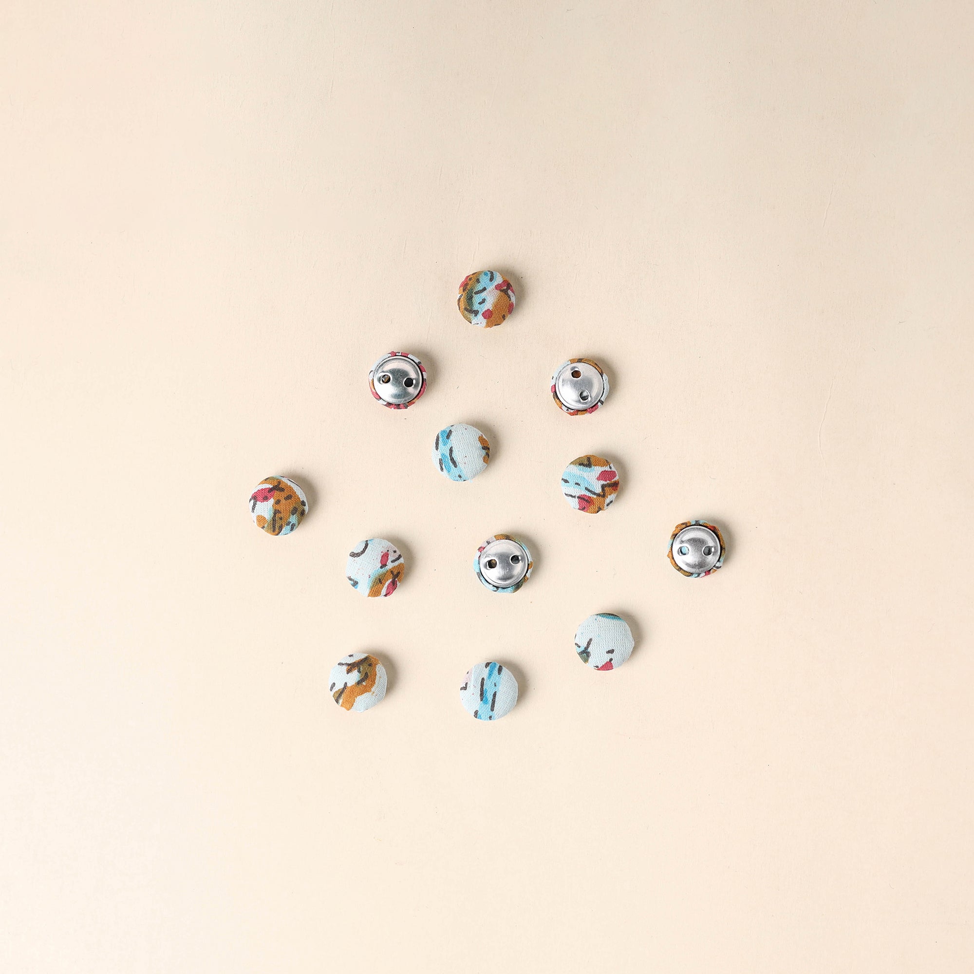 Multicolor Handmade Fabric Button Small at iTokri