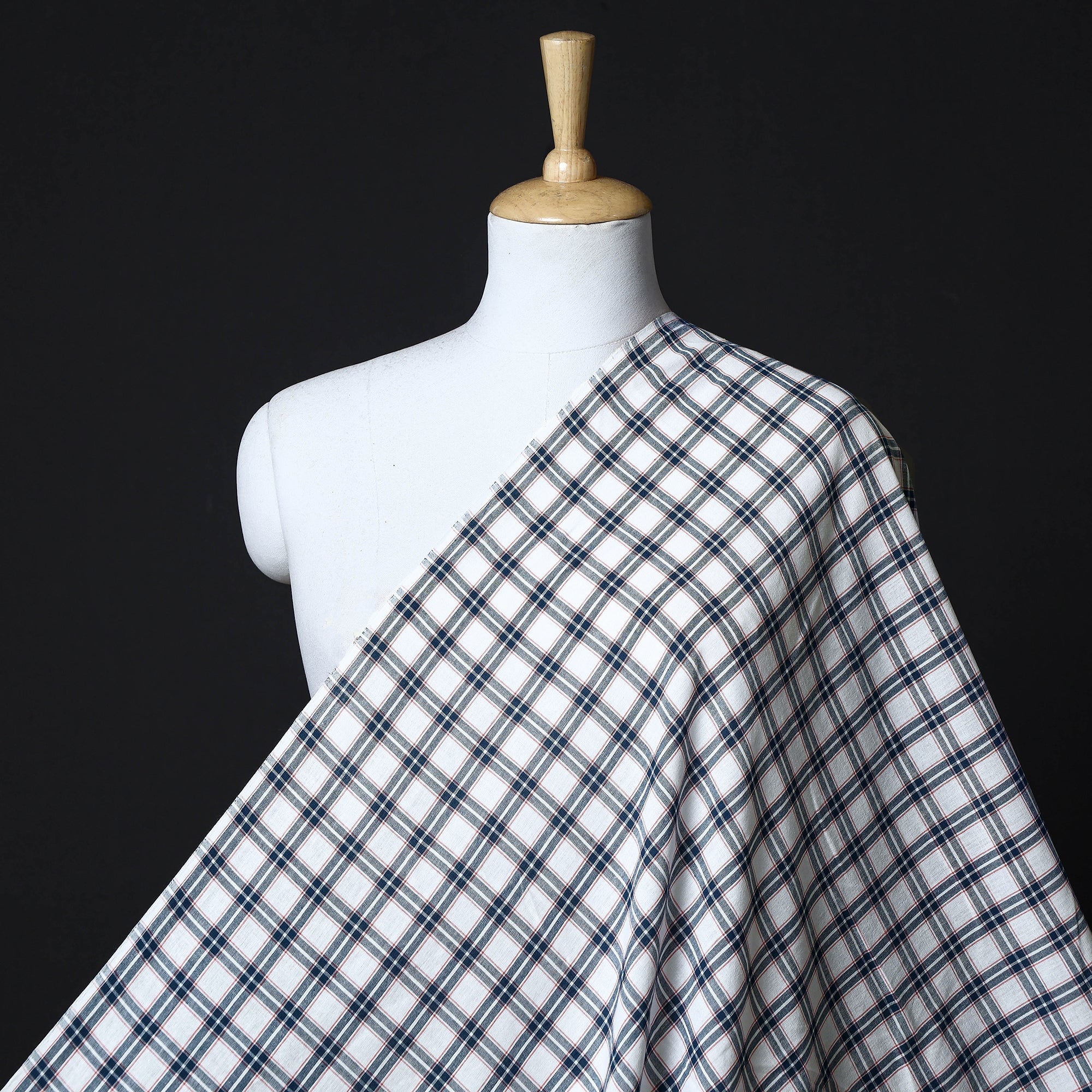 Baragaon Pre Washed Handloom Striped Cotton Fabric
