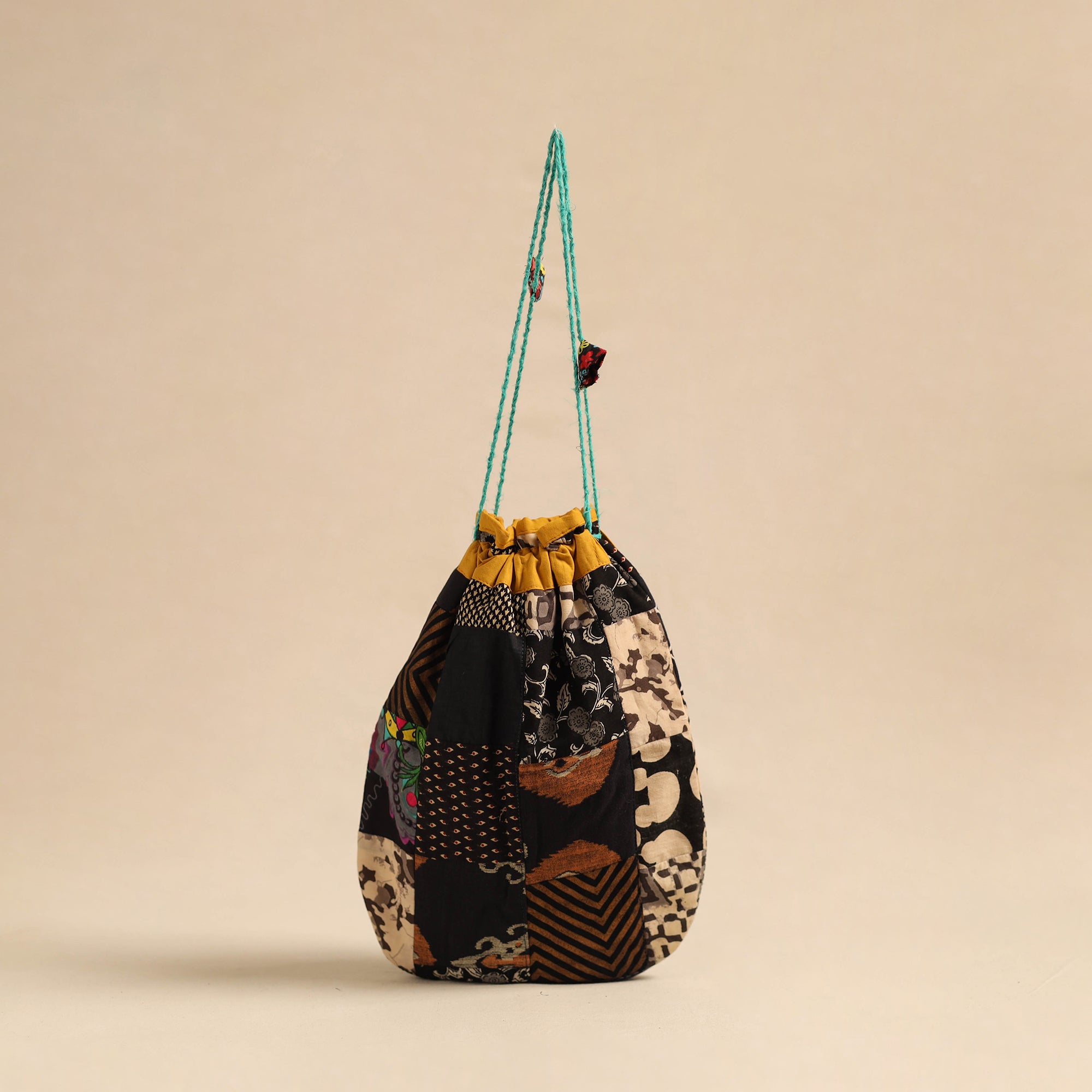 Multicolor Jugaad Patchwork Cotton 1L Hot Water Bottle Cover