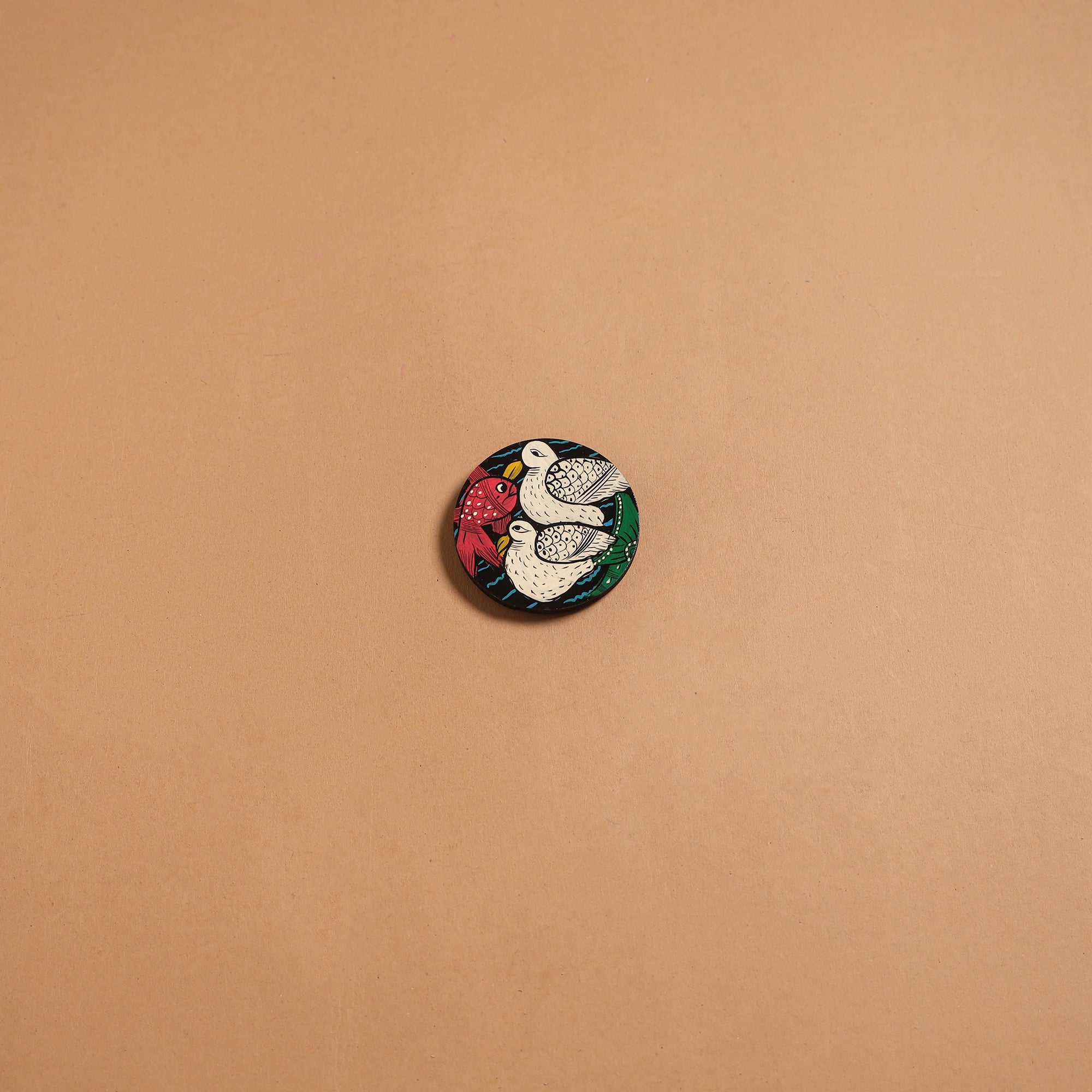 Multicolor Patua Handpainted Wooden Fridge Magnet