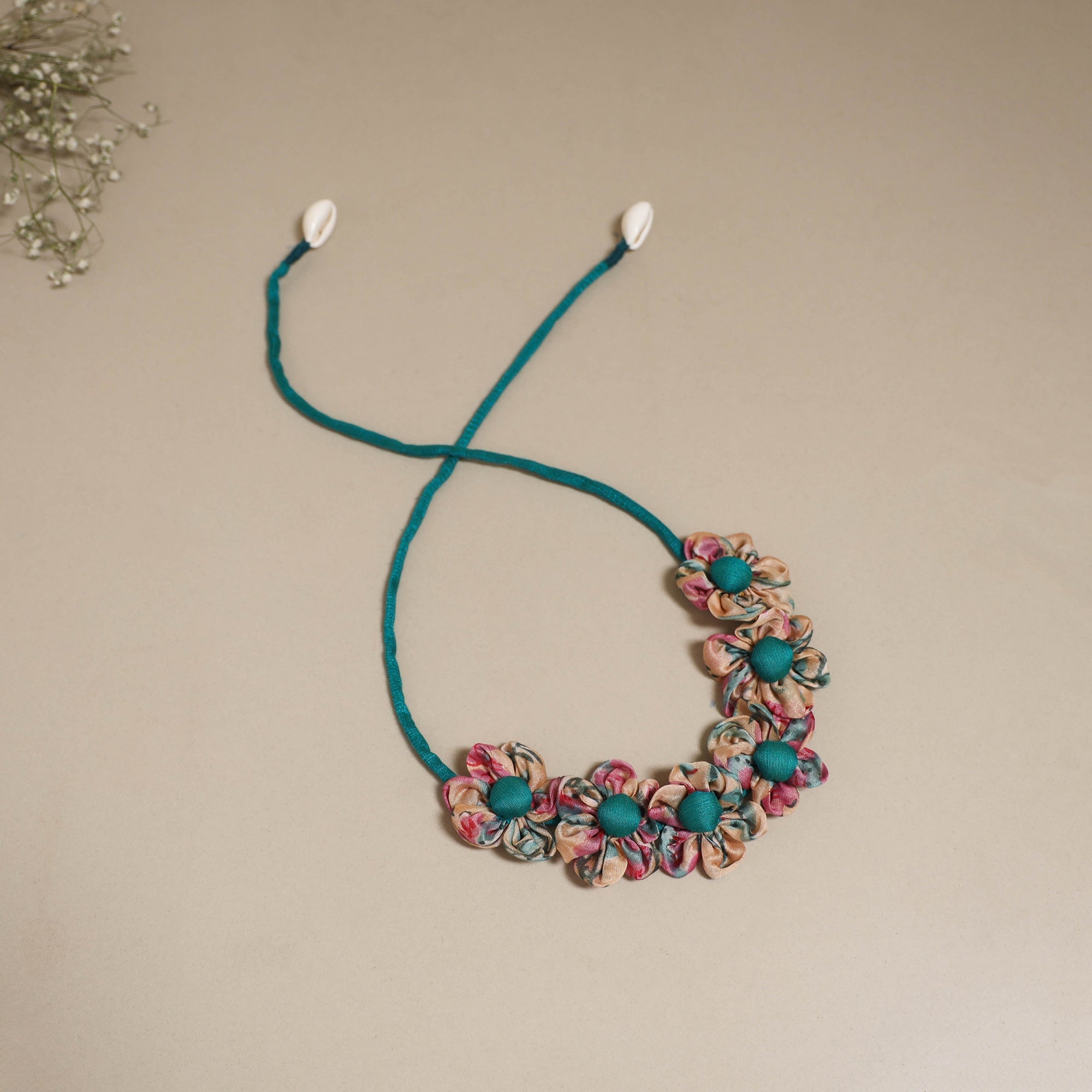 Multicolor Traditional Handmade Fabart Multi Petal Gajra