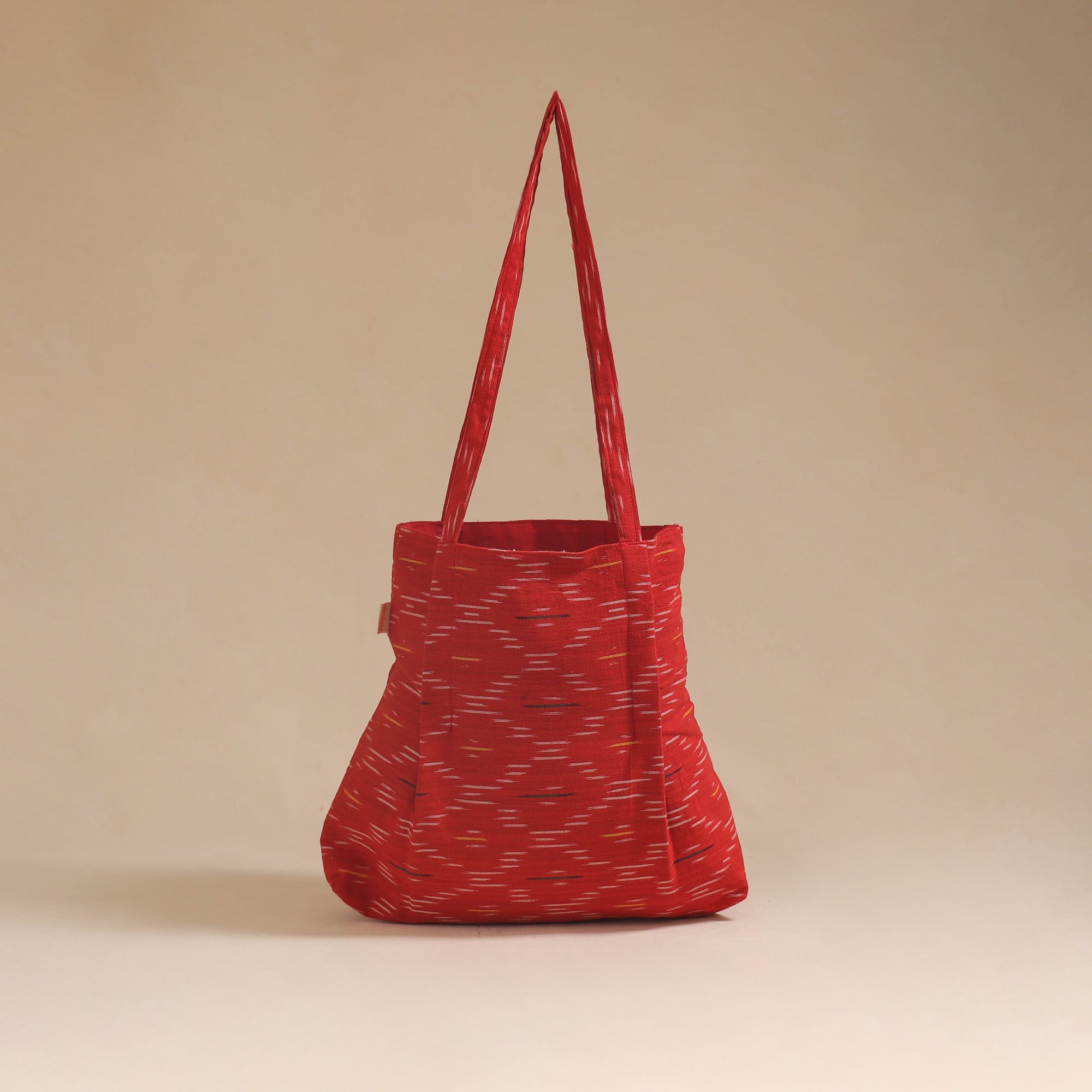 Red Handcrafted Fabric Jhola Bag