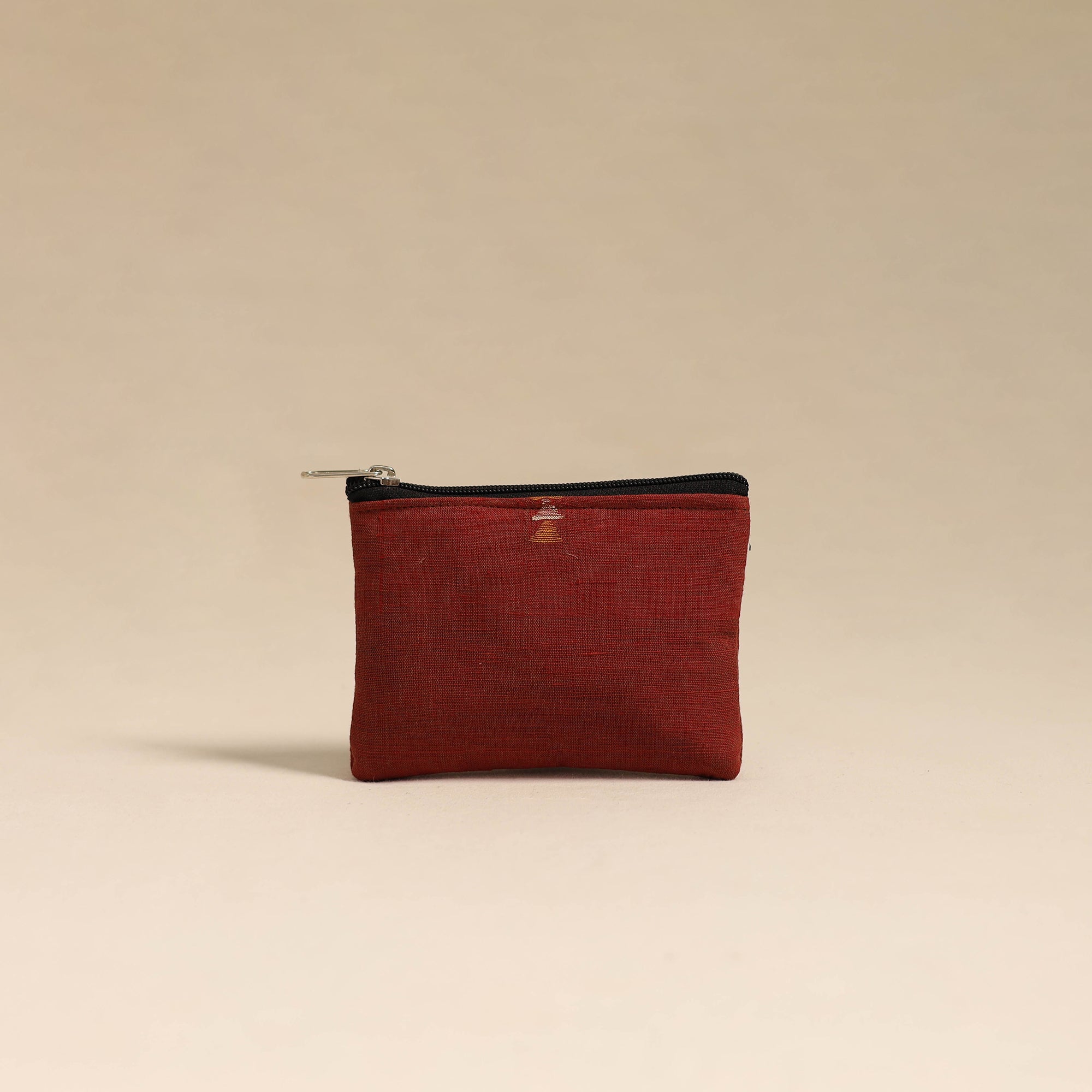 Red Handmade Quilted Cotton Coin Pouch Online in India