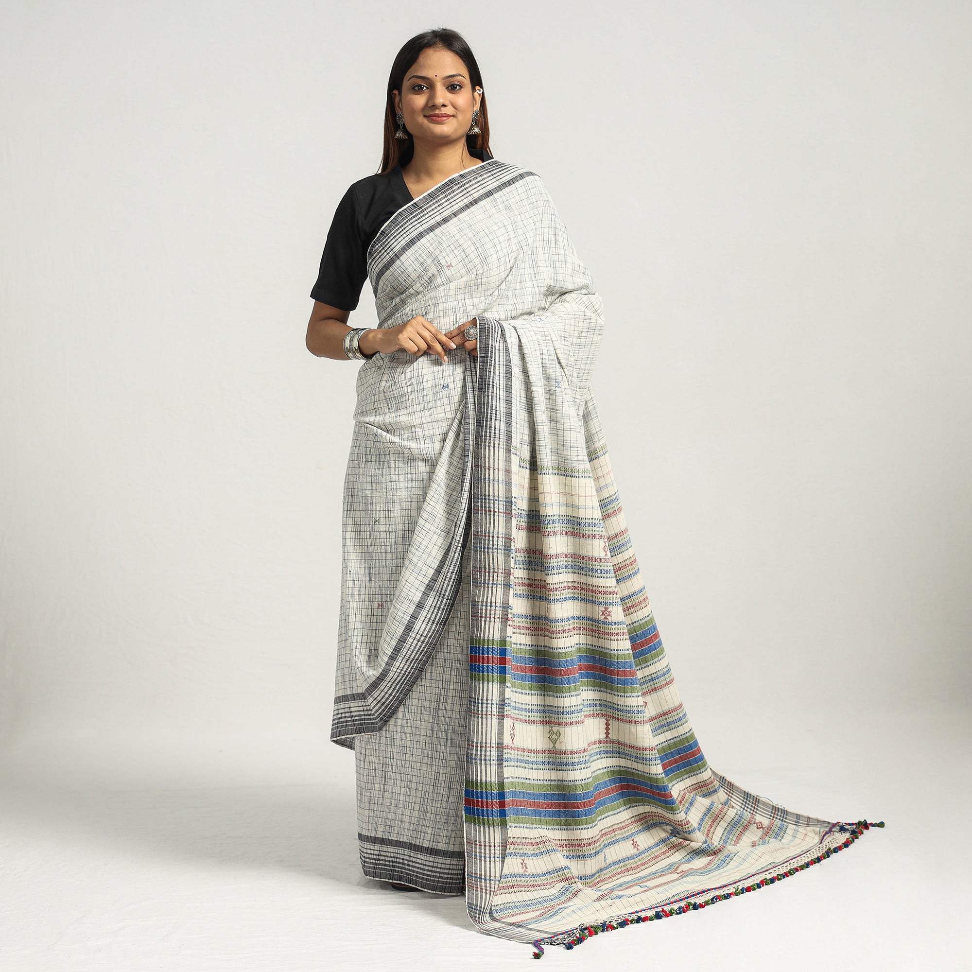 Organic Kala Cotton Bhujodi Handloom Saree