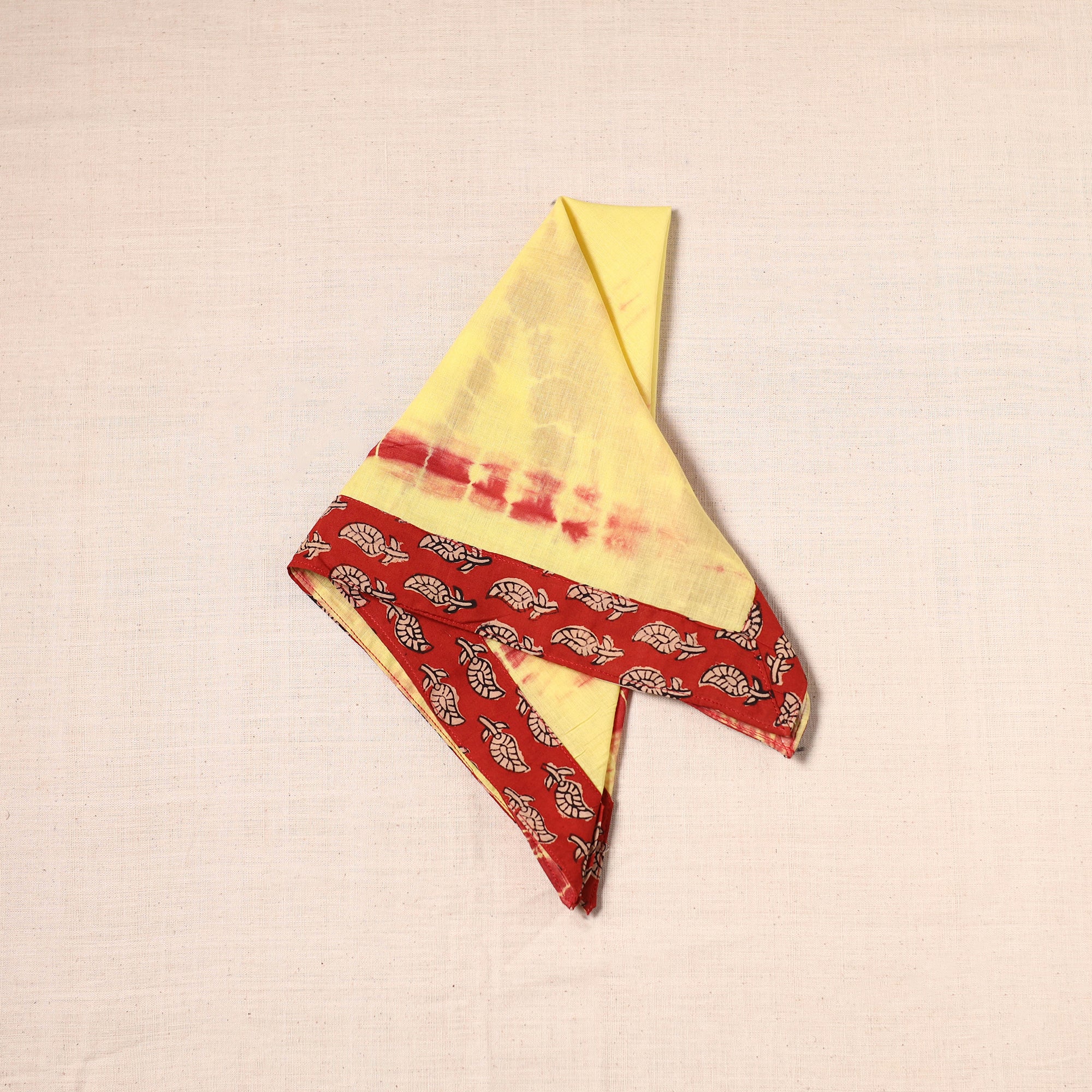 Yellow Handmade Cotton Bandana