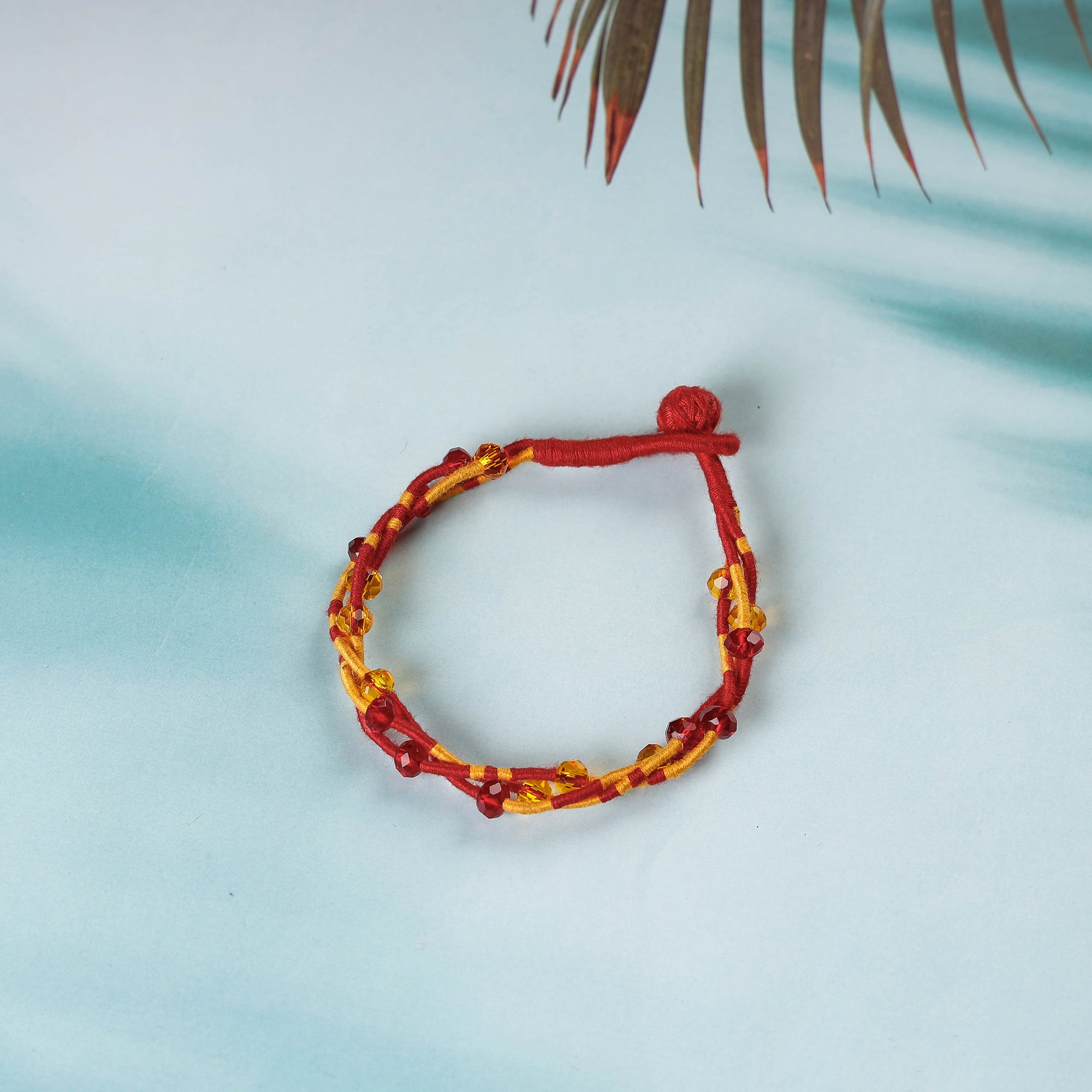 Buy Patwa Thread & Bead Work Bracelet